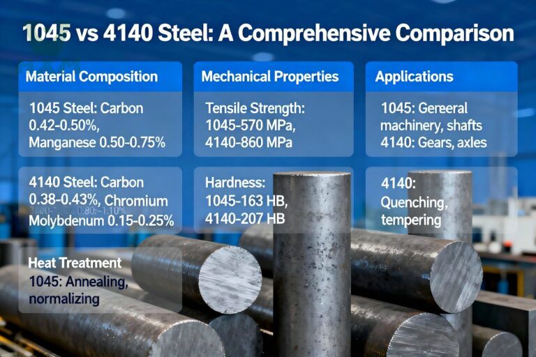 1045 vs 4140 Steel:Properties,Applications & Key Differences